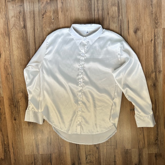 Tops | Vintage Japanese High Shine Button Down | Poshmark